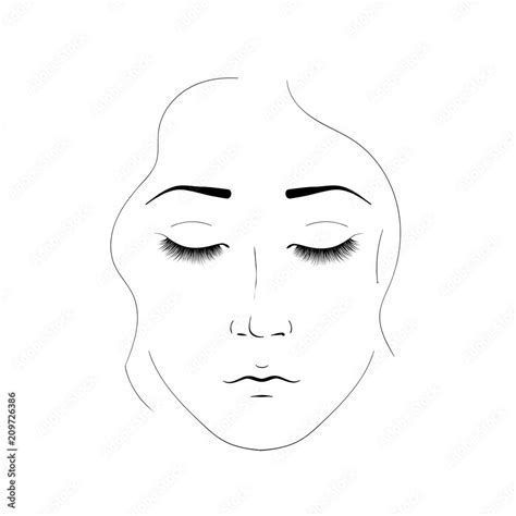 The Girl Face Is Created By Black Lines Elegant Portrait Of A Woman