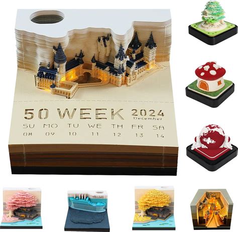 3d Memo And Scratch Pads Calendar 2024sakura Tree 3d Art
