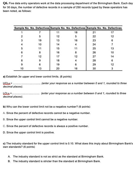 Solved Q6 Five Data Entry Operators Work At The Data Chegg Com