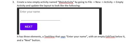 Solved Create A New Empty Activity Named “mainactivity” By
