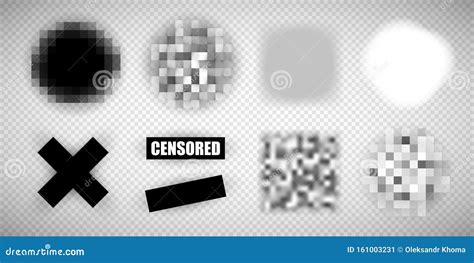 Censor Pixel Sign Bar Censorship Square Vector Graphic Blur Effect
