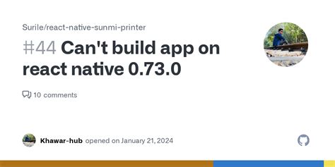 Can T Build App On React Native Issue Surile React Native Sunmi Printer Github