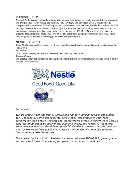 The Nestle Story Pdf Cereals Nestlé