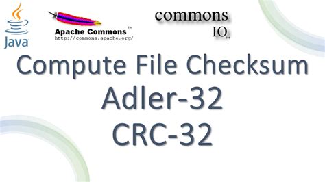 Compute Checksum Of File In Java Using Apache Commons Io