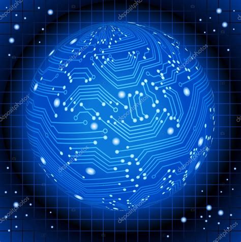 Globe Circuit Board — Stock Vector © Vladgrin 30213833