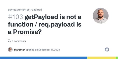 Getpayload Is Not A Function Reqpayload Is A Promise · Issue 103 · Payloadcmsnext Payload