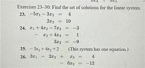 solved exercises 23 30 find the set of solutions for the