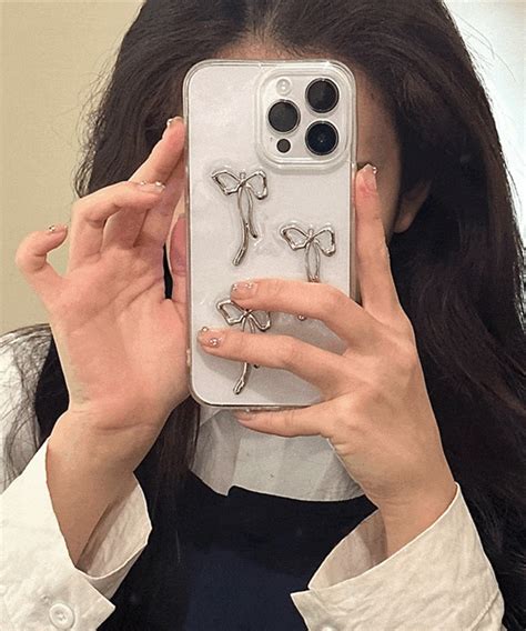 아이폰 투명 발레코어 실버 리본 파츠 레진 글리터 심플 귀여운 유니크 하이틴 특이한 우정 키치 핸드폰 휴대폰 애플 폰 케이스 아이폰케이스 11 12 13 14 15 프로