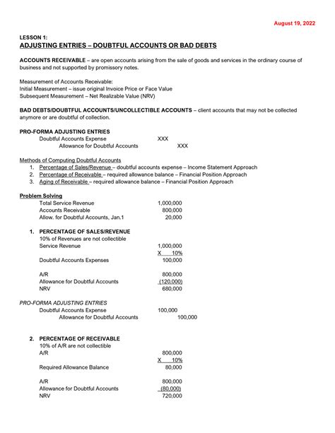 Fundamentals Of Accounting 04 Adjusting Entries August 19 2022 Lesson 1 Adjusting Entries