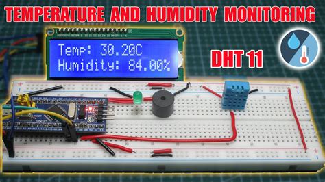 Dht11 Interfacing With Stm32 In Hindi Temperature And Humidity Monitoring Using I2c Lcd And