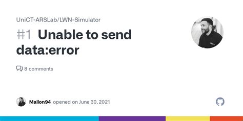 Unable To Send Data Error Issue Unict Arslab Lwn Simulator Github