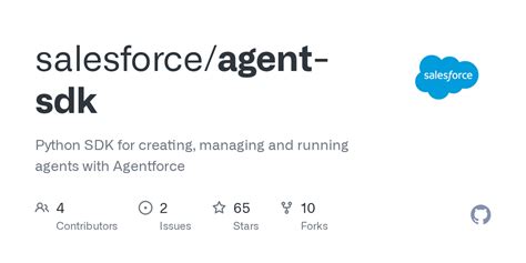 Github Salesforceagent Sdk Python Sdk For Creating Managing And