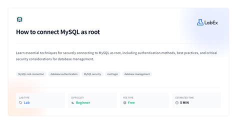 How To Connect Mysql As Root Labex
