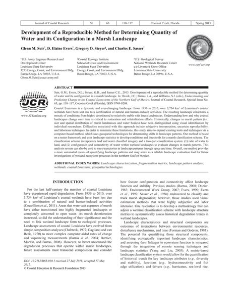 Pdf Development Of A Reproducible Method For Determining Quantity Of Water And Its