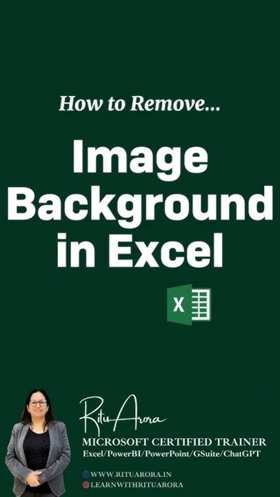 Remove Image Background In Excel In Seconds 🖼️ Exceltips Imageedit Removebackground