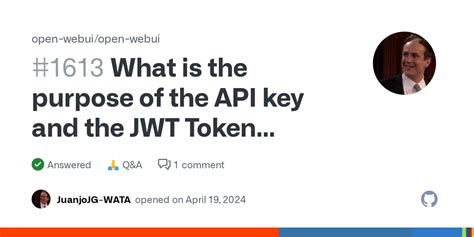 What Is The Purpose Of The Api Key And The Jwt Token Generated In The
