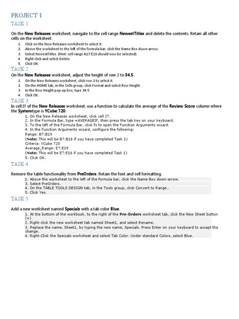 Mos Excel 2016 Core Practice Exam 2 Pdf Worksheet Computer Keyboard
