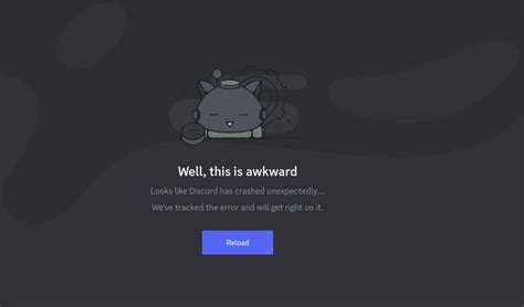 web app stopped working looks like discord has crashed unexpectedly r discordapp