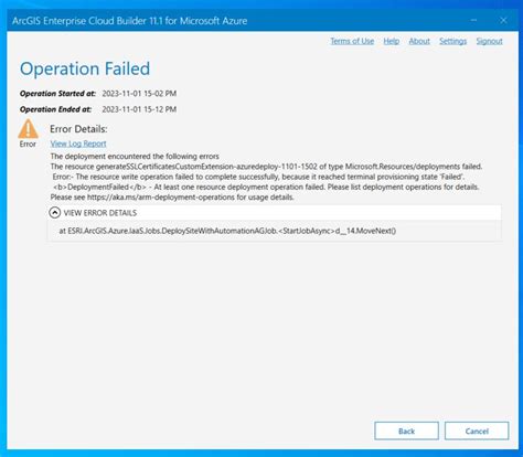 Arcgis Enterprise Cloud Builder 111 Microsoft Azu Esri Community
