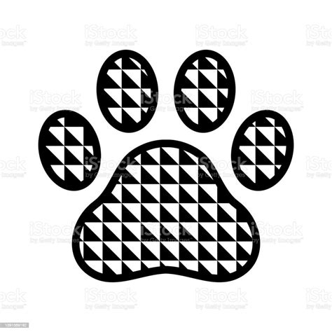 개 발 벡터 발자국 아이콘 삼각형 프랑스어 불독 고양이 발 캐릭터 만화 기호 그림 고립 된 낙서 디자인 귀여운에 대한 스톡 벡터 아트 및 기타 이미지 Istock