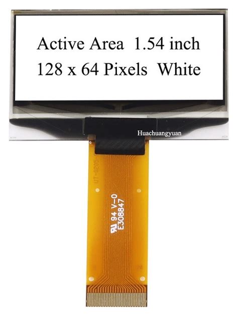 Versatile OLED Screen Suitable For A Variety Of Applications Featuring White Blue And Yellow