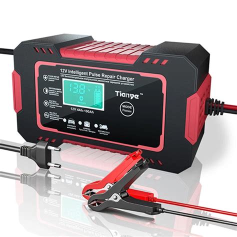 Lcd 디지털 디스플레이 완전 자동 자동차 배터리 충전기 전원 펄스 수리 충전기 습식 건식 납산 12v 6a 인기