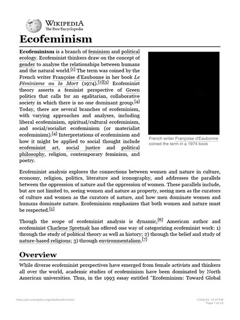 Ecofeminism Pdf Ecofeminism
