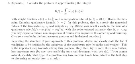 3 8 Points Consider The Problem Of Approximating