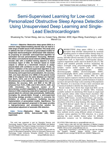 pdf semi supervised learning for low cost personalized obstructive