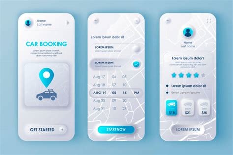여행 앱 Ui 스톡 사진 및 일러스트 Istock