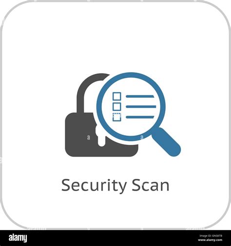 Security Scan Icon Flat Design Stock Vector Image And Art Alamy