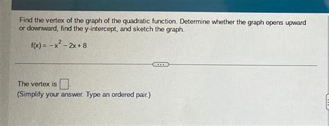 Answered Find The Vertex Of The Graph Of The Quadratic Function Kunduz