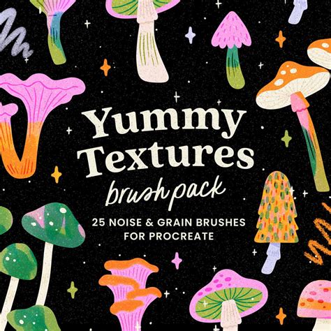 Procreate Yummy Textures Noise Grain And Gouache Brushes