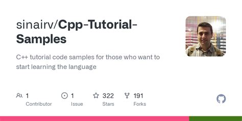 Github Sinairvcpp Tutorial Samples C Tutorial Code Samples For