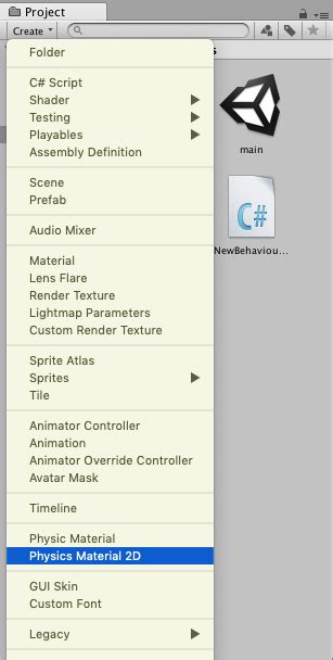 【unity入門】physics Material 2dの使い方 『摩擦と跳ね返り』を設定しよう！ もぎブログ
