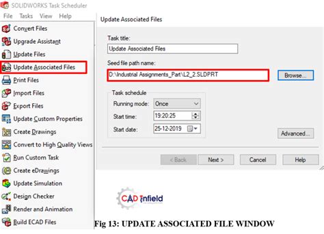 Solidworks Task Scheduler Part 1 Cad Infield Task Scheduler