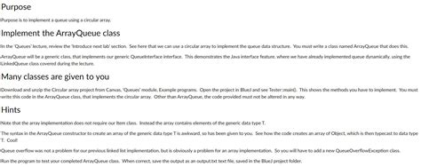 Solved Java Data Structures Implementing A Queue Using A