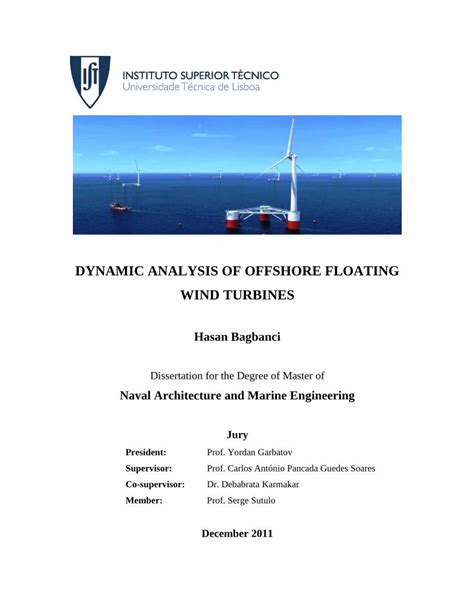 PDF DYNAMIC ANALYSIS OF OFFSHORE FLOATING WIND No estudo da turbina eólica offshore flutuante