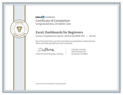 ca sakshi jain on linkedin certificate of completion
