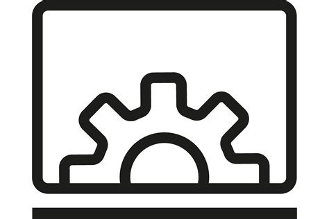 Laptop Settings Line Icon Software Scr Graphic By Pchvector · Creative Fabrica