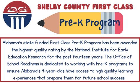 First Class Pre K Program Shelby County Schools