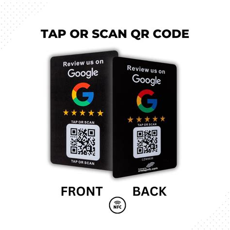 Google Review NFC Tap And QR Code Scan Cards Etsy