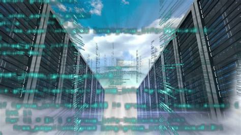 Animation Of Data Processing And Statistics With Multiple Server Boxes