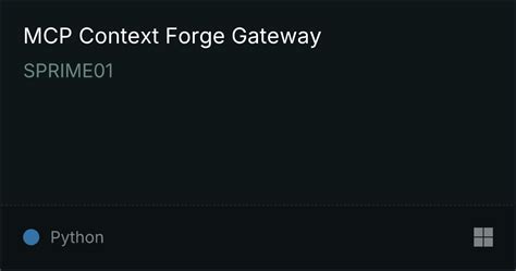 Mcp Context Forge Gateway Glama