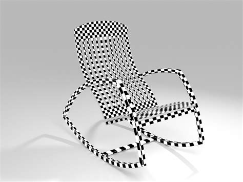 D Model Rocking Chair Max Turbosquid
