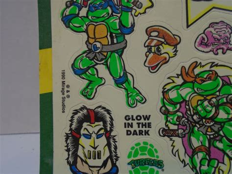Vintage 1990 Teenage Mutant Ninja Turtles Stickers 4593830870