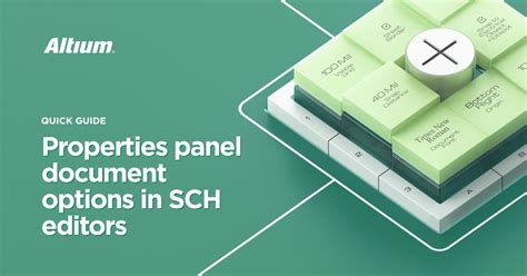 the properties panel and document options in the schematic editor