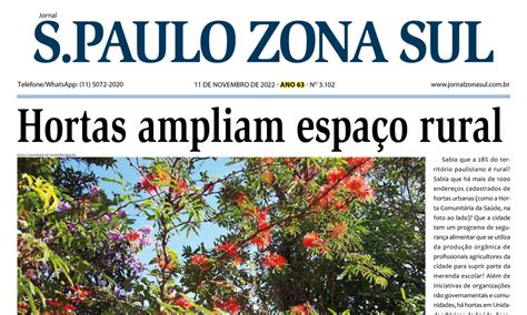 Edição 3102 11 De Novembro De 2022 Jornal São Paulo Zona Sul