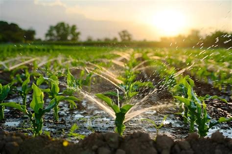 Efficient Irrigation System In Agriculture Conserves Water Improving