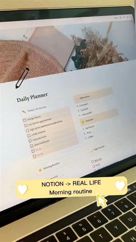 Notion Real Life Vlog Notion Dashboard Notion Template Ideas